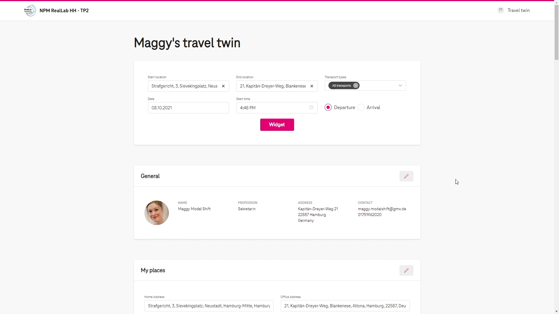 Intermodal Travel / Travel Twin | Telekom Data Intelligence Hub